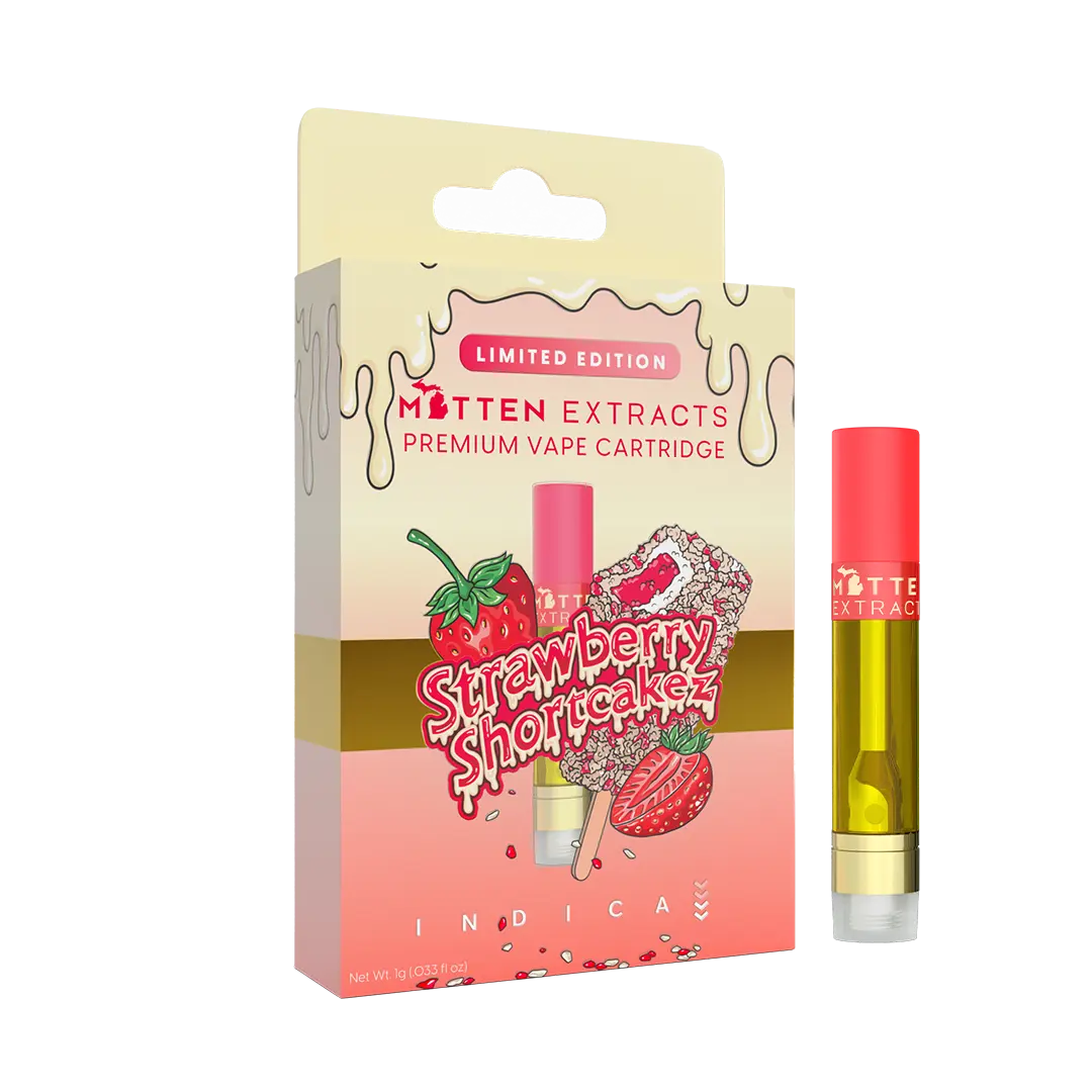 Strawberry Shortcakez 1g Vape Cartridge & Mitten Extracts