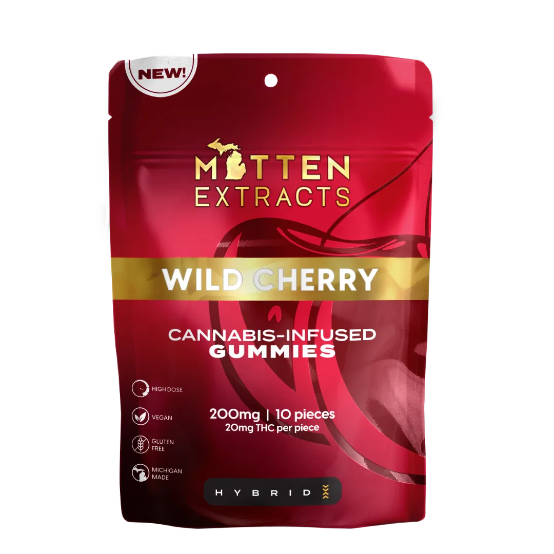 Wild Cherry Infused THC Gummies & Mitten Extracts